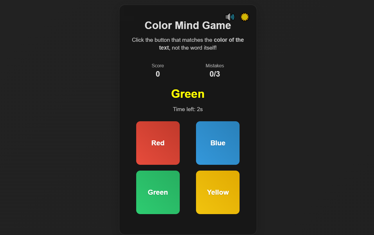 Color Mind Game