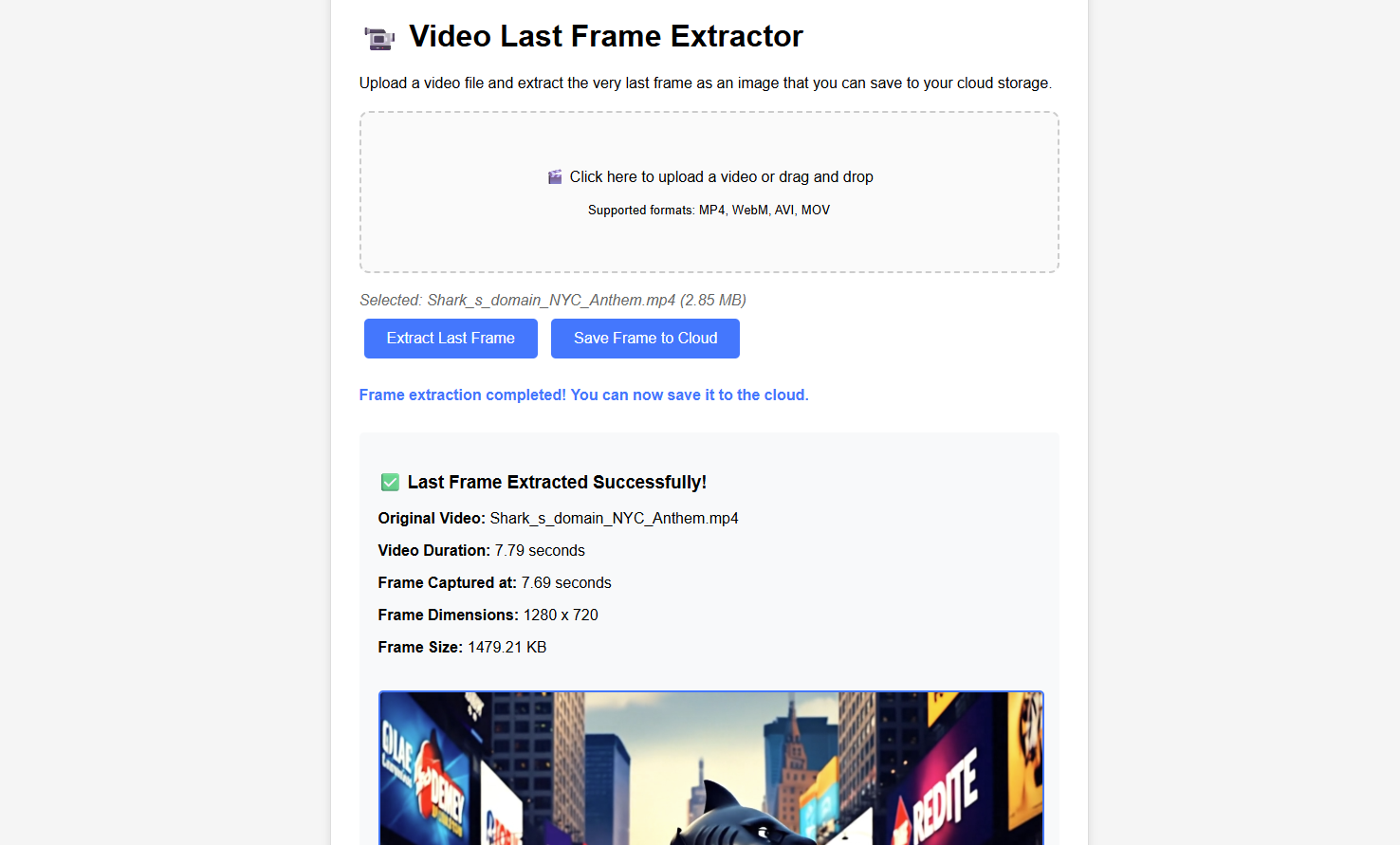 Last Frame Extractor